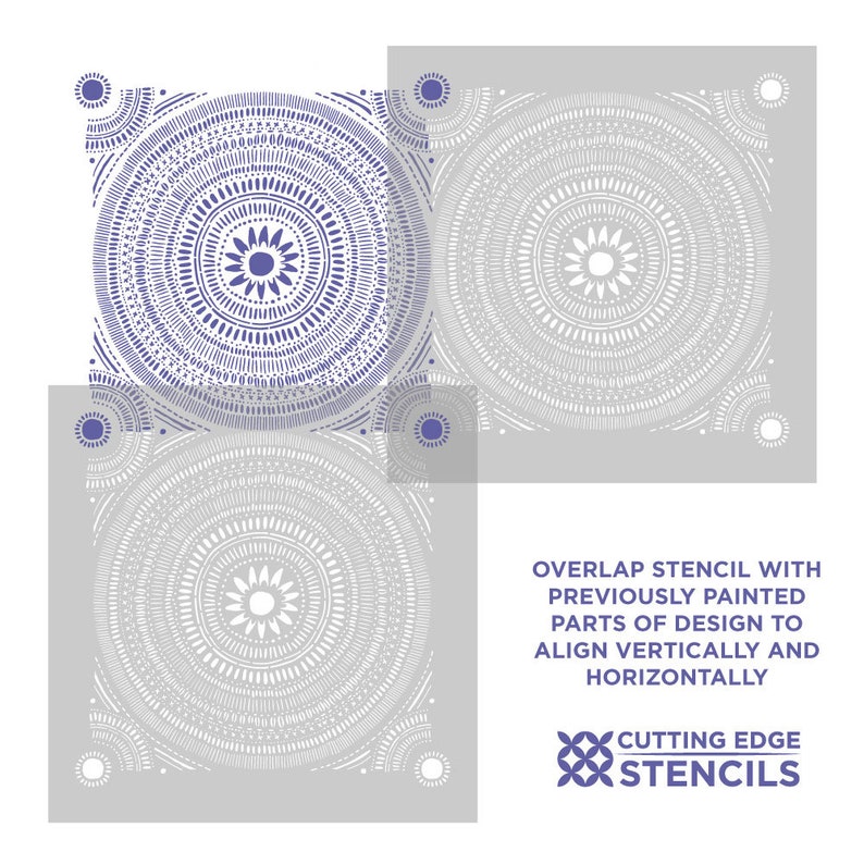 Kona Furniture Stencil Boho Stencil Design Inspired by - Etsy