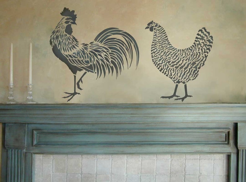 Rooster Stencil - Easy Reusable Stencils for DIY Decor - Etsy