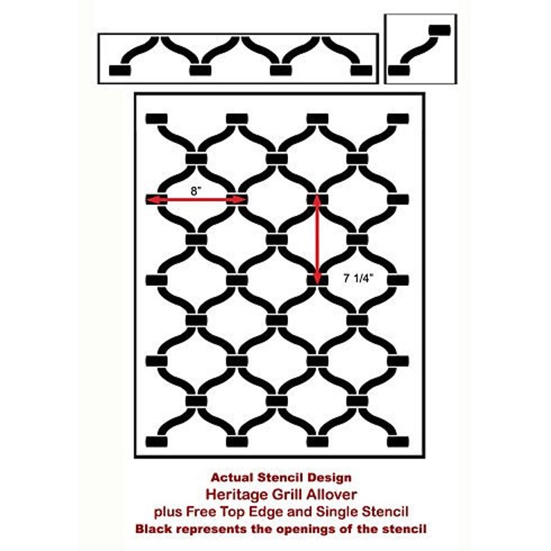 Heritage Grill Allover Stencil Reusable Stencil Patterns for - Etsy