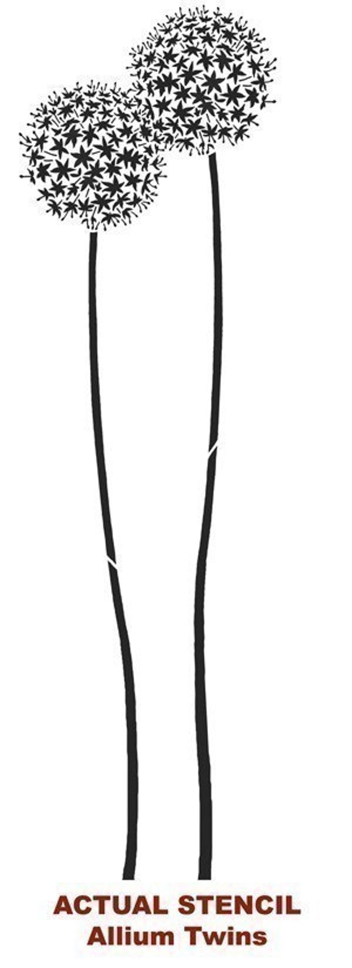 Allium Twins Flower Stencil Reusable Stencils for Walls - Etsy