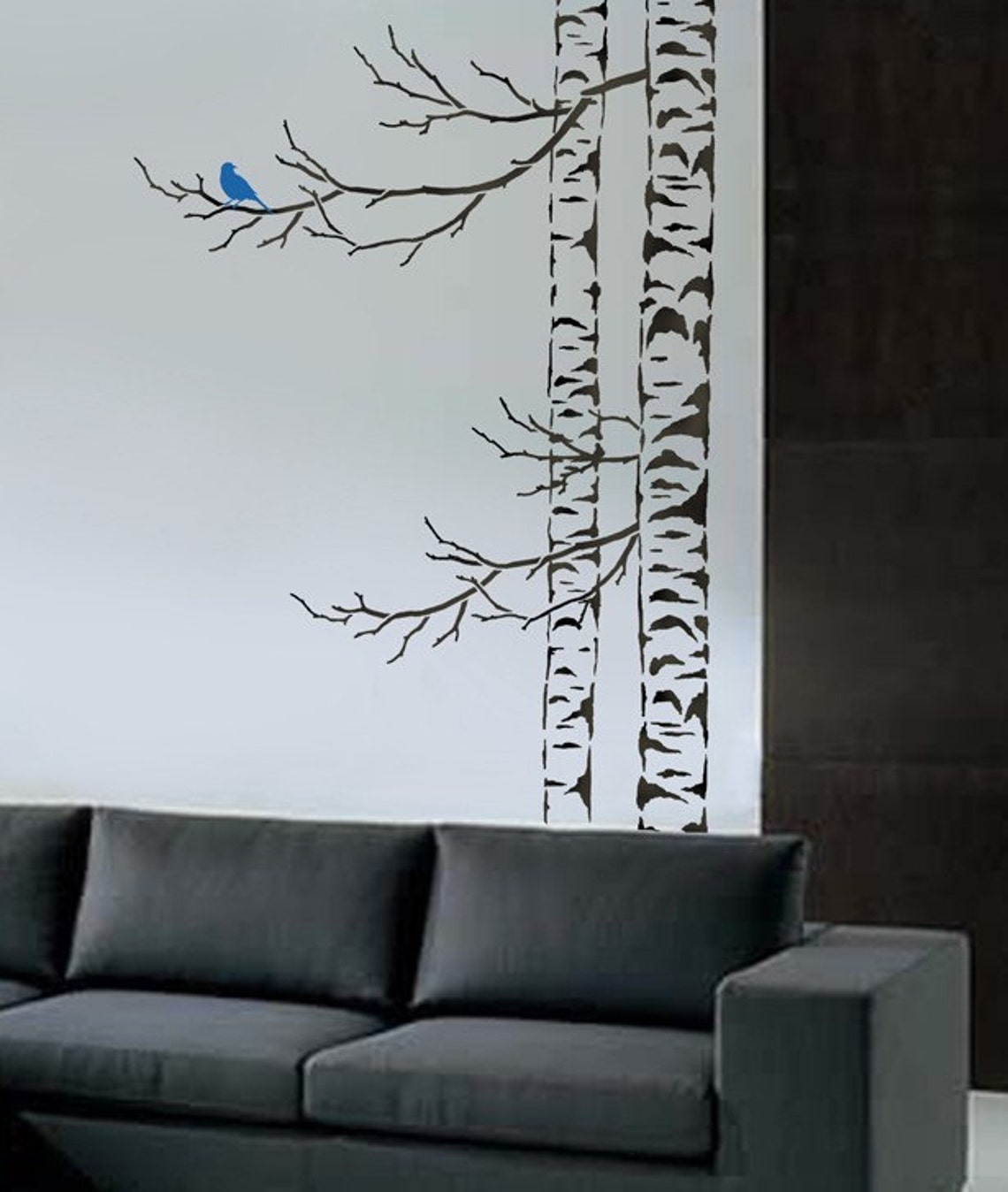 Large Tree Stencil Beautiful Birches - Reusable Stencils for Walls ...