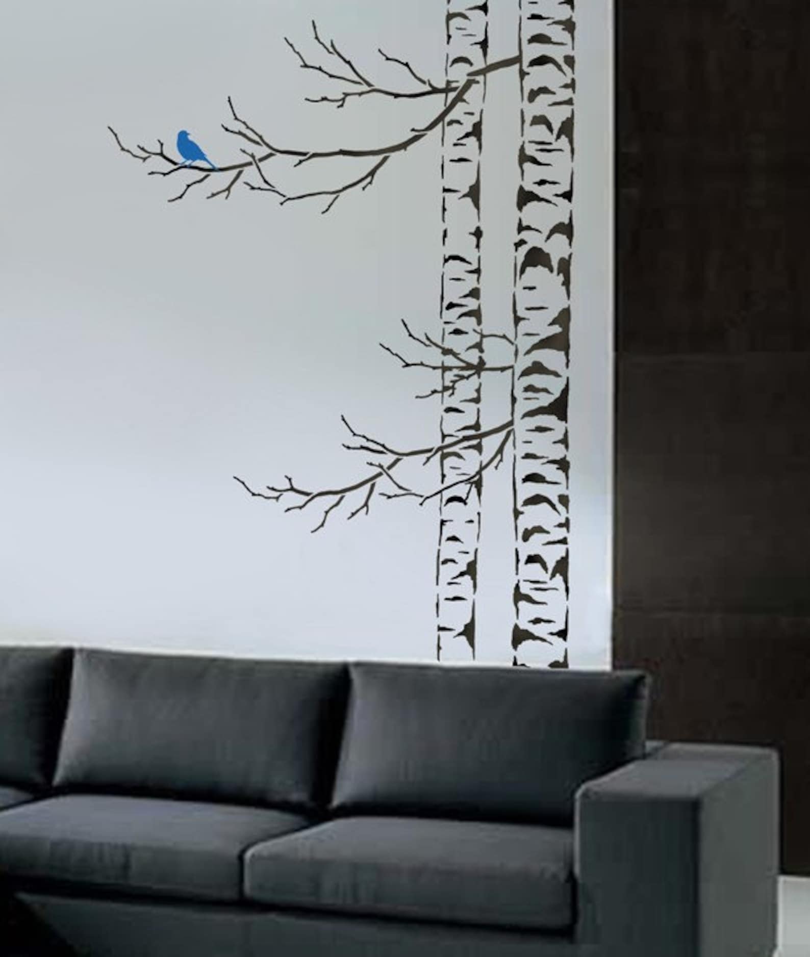 Large Tree Stencil Beautiful Birches Reusable Stencils for - Etsy