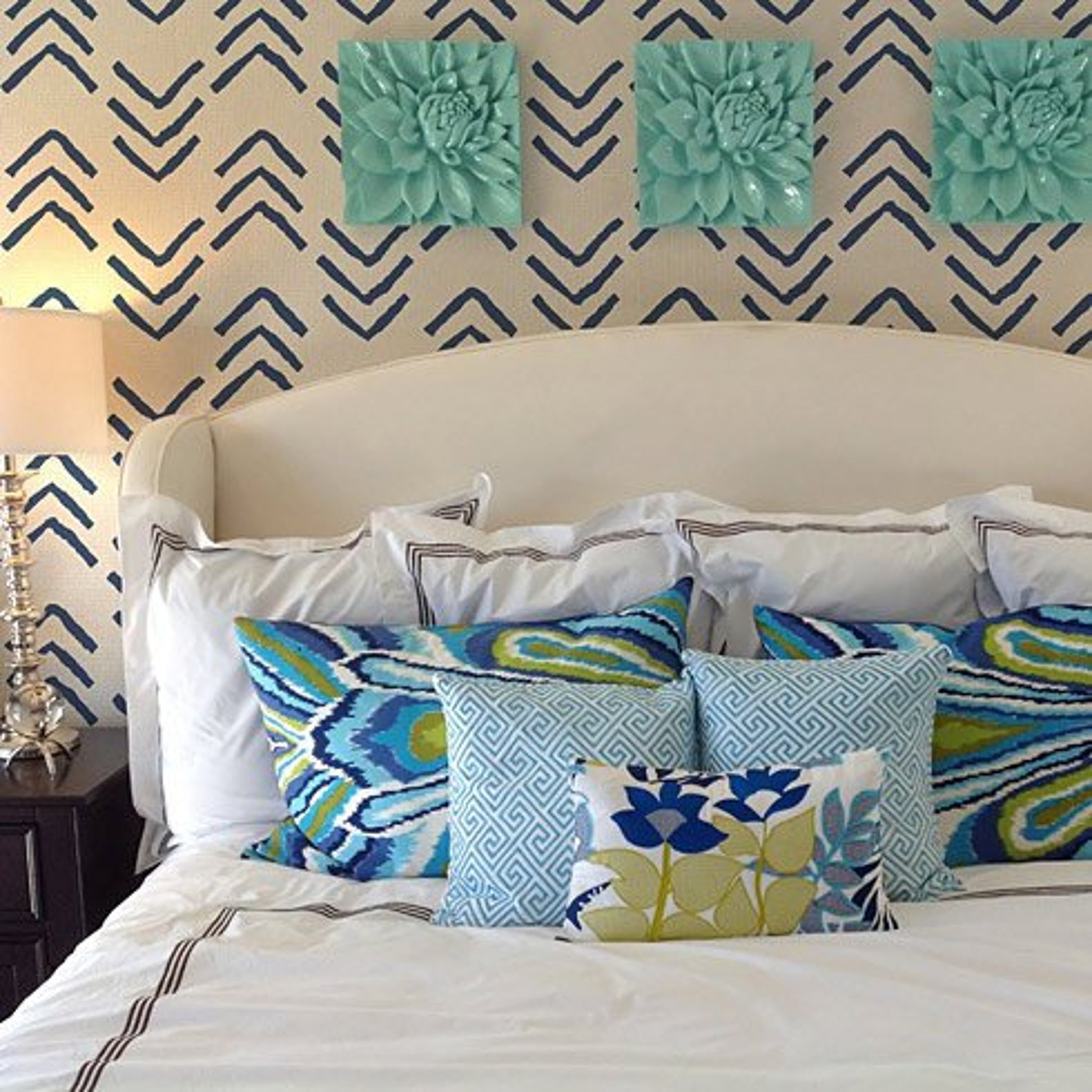 Kuba Chevron Stencil Reusable Chevron WALL STENCIL for DIY - Etsy