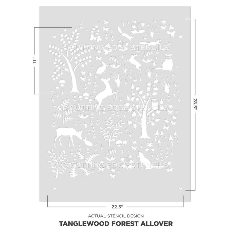 Tanglewood Forest Stencil - Wall Stencil - Large Stencil for Painting ...