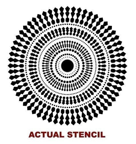 Wall Stencil Funky Wheel MED Reusable Stencils for DIY Decor - Etsy