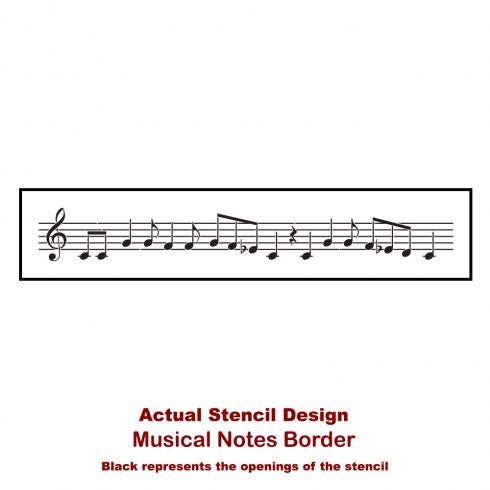 Musical Notes Border Stencil Easy to Use Better Than - Etsy