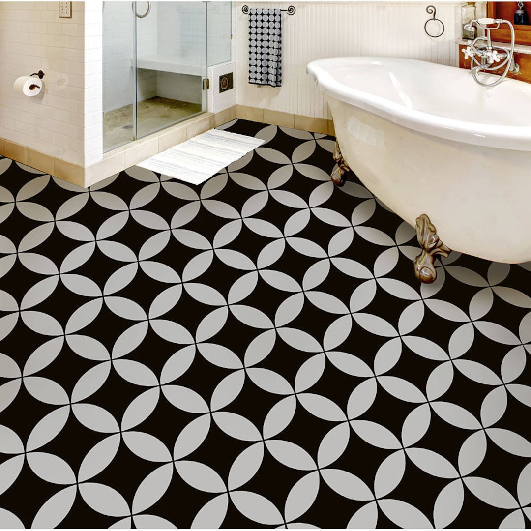 Nagoya Tile Stencil - Cement TILE STENCIL for DIY Painted Tile ...