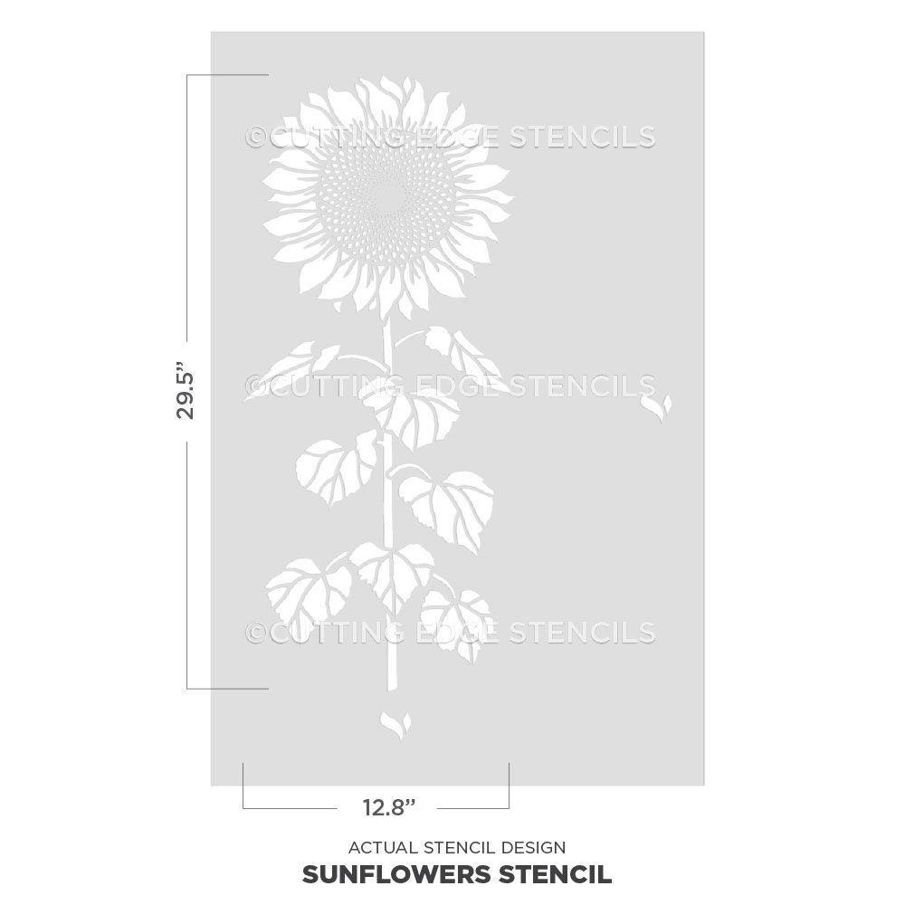 Giant Sunflower Wall Art Stencil Floral Stencils for Walls - Etsy