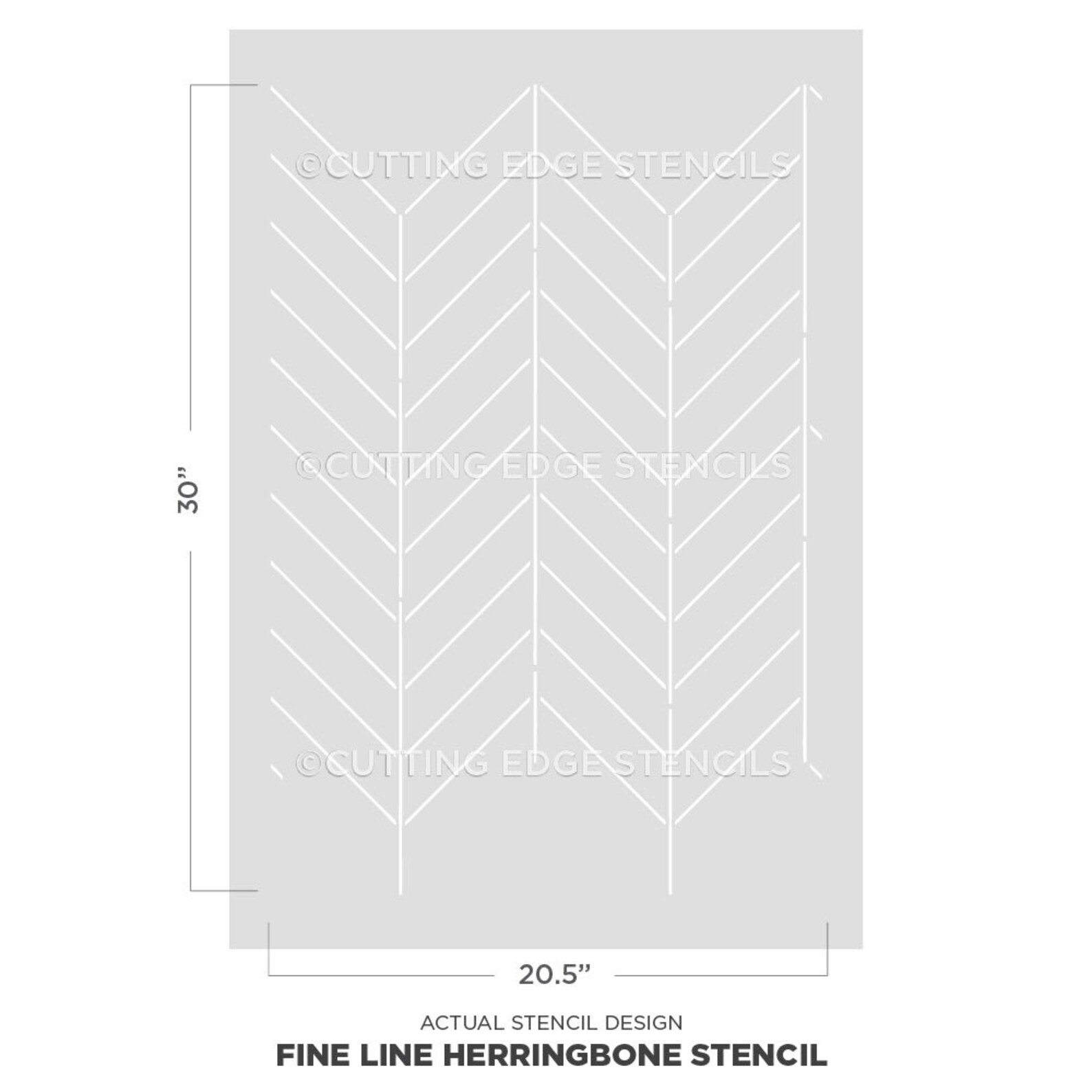 Fine Line Herringbone Stencil for Walls – Geometric Stencil for ...