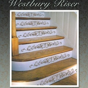 Staircase Stencil Westbury Stair Riser Stencils for Classical Decor DIY ...