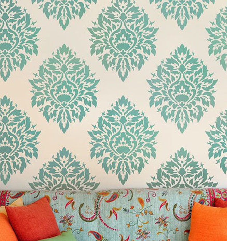 Nadya Damask Stencil - Small - Beautiful Stencils. Better Than ...