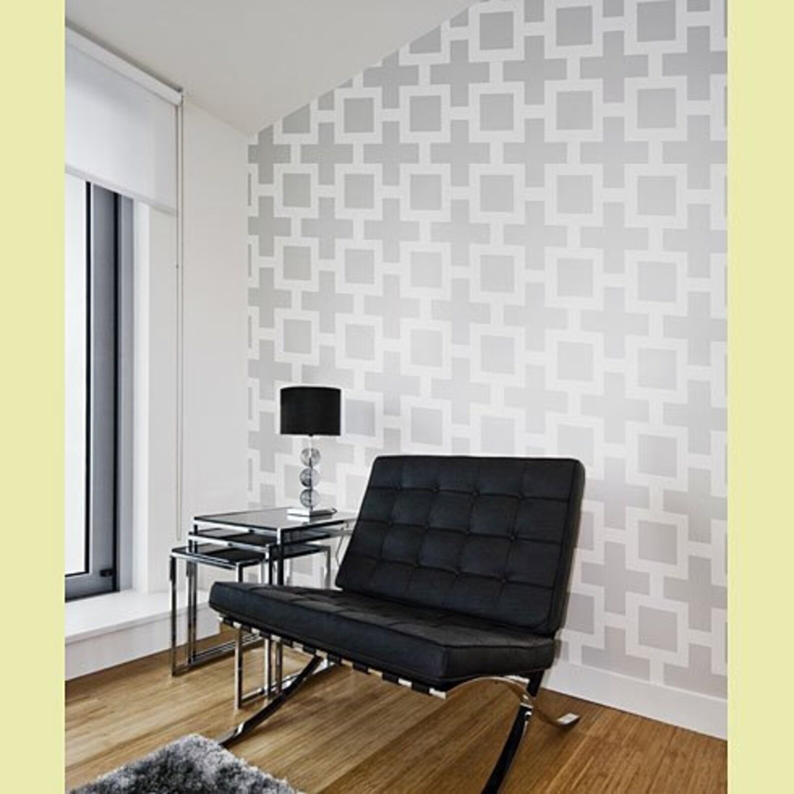 Square Plus Allover - Small Scale - Reusable Stencil Patterns for Walls ...