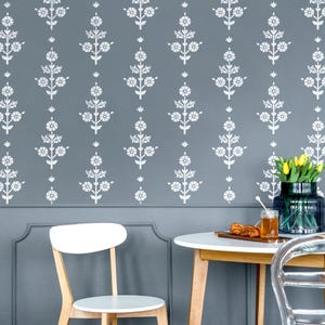 Folk Marigold Flower Stencil - Large Stencils for Painting - Easy to ...