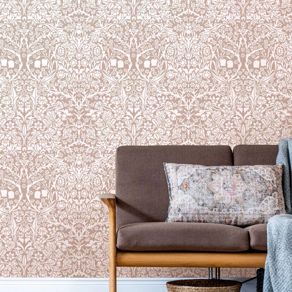 Blackthorn Wall Stencil Pattern by William Morris - Large Maximalist ...