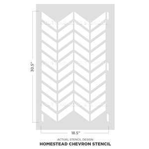 Homestead Chevron Wall Stencil – Wall Painting Stencils for Easy Room ...