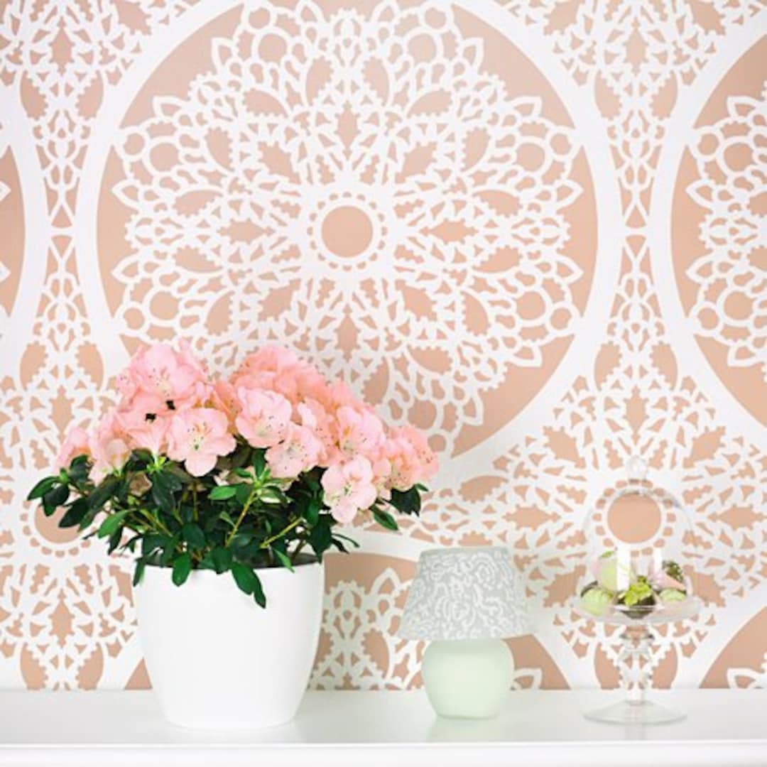Charlotte Allover Stencil Pattern - Reusable Stencil Patterns for Walls ...