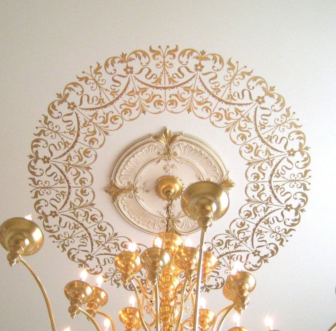 Decorative Stencil Georgian Ceiling Medallion - Wall and Ceiling ...