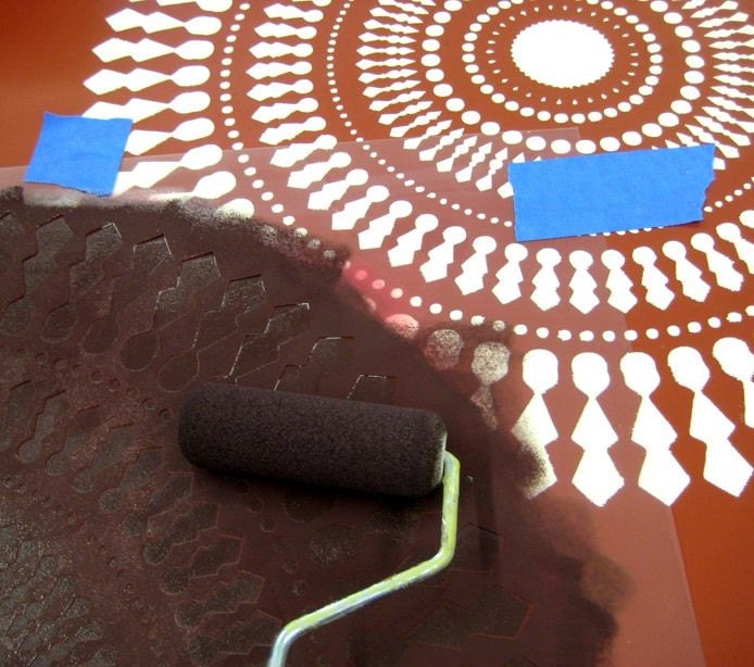 Wall Stencil Funky Wheel LG - Reusable Stencils for Easy DIY Decor - Etsy