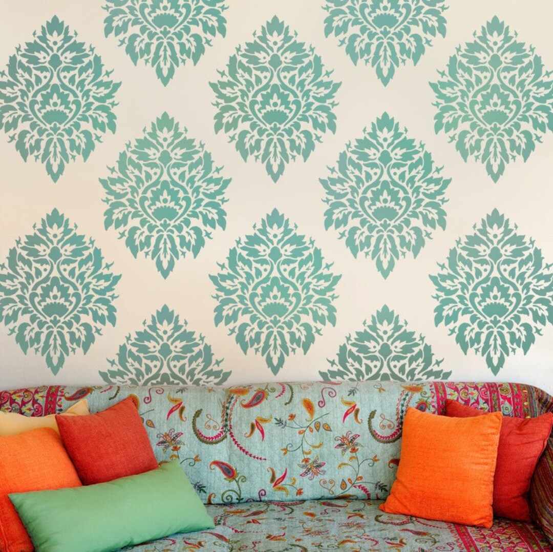 Nadya Damask Stencil - Small - Beautiful Stencils. Better Than ...