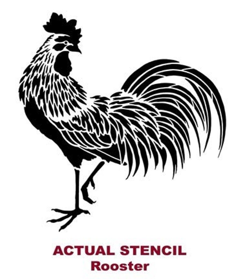Rooster Stencil Easy Reusable Stencils for DIY Decor - Etsy