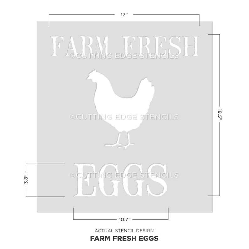Farm Fresh Eggs Sign Stencil Reusable DIY Rustic Farm Decor - Etsy