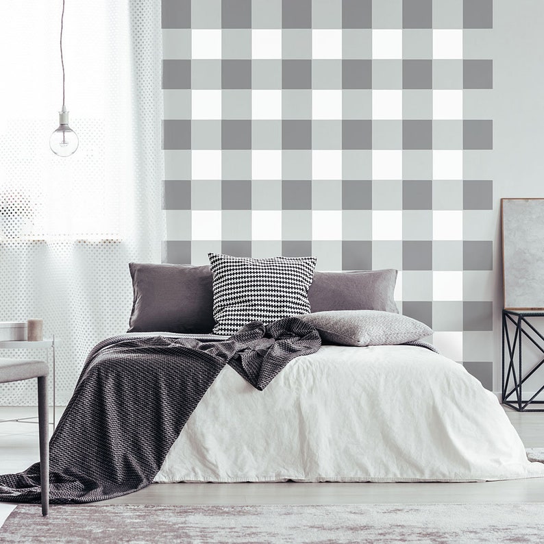 Buffalo Check Stencil LARGE WALL STENCIL Farmhouse Wall - Etsy