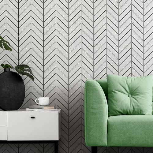 Fine Line Herringbone Stencil for Walls Geometric Stencil - Etsy