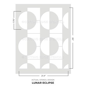 Lunar Eclipse Wall Stencil Pattern - Geometric Wall Stencil Design - Large Stencil for Quick a ...