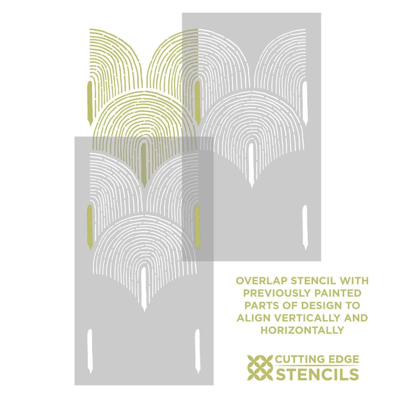 Willow Arch Wall Stencil Simple Hand Drawn Design for - Etsy