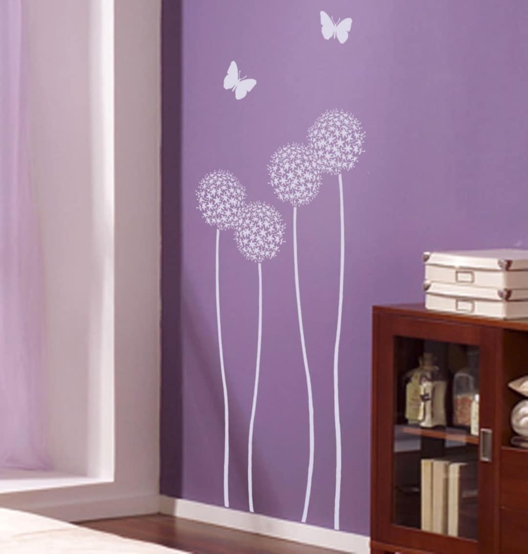 Allium Twins Flower Stencil - Reusable Stencils for Walls - Floral ...