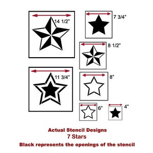 7 Stars Stencil Kit - Wall Art - Nursery Stencil - Kids Room Decor ...