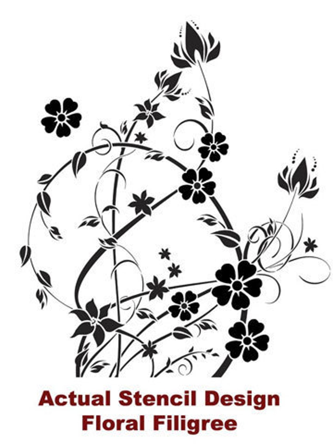 Large Stencil Floral Filigree Reusable Stencils Instead of - Etsy