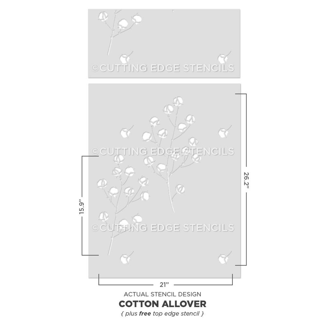 Cotton Wall Stencil – LARGE WALL STENCIL for Easy Room Makeover – Large ...