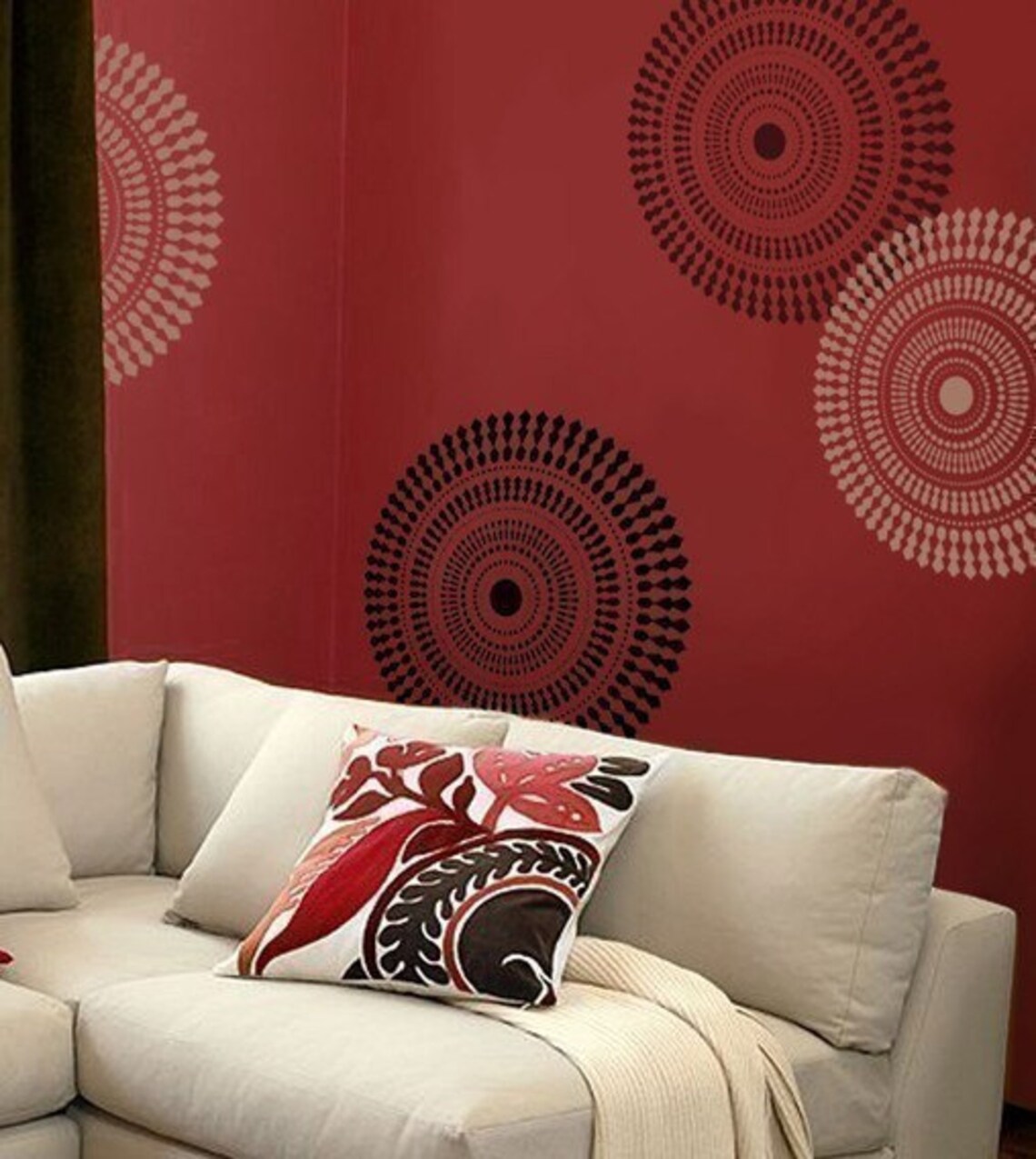 Wall Stencil Funky Wheel MED - Reusable Stencils for DIY Decor - Modern ...