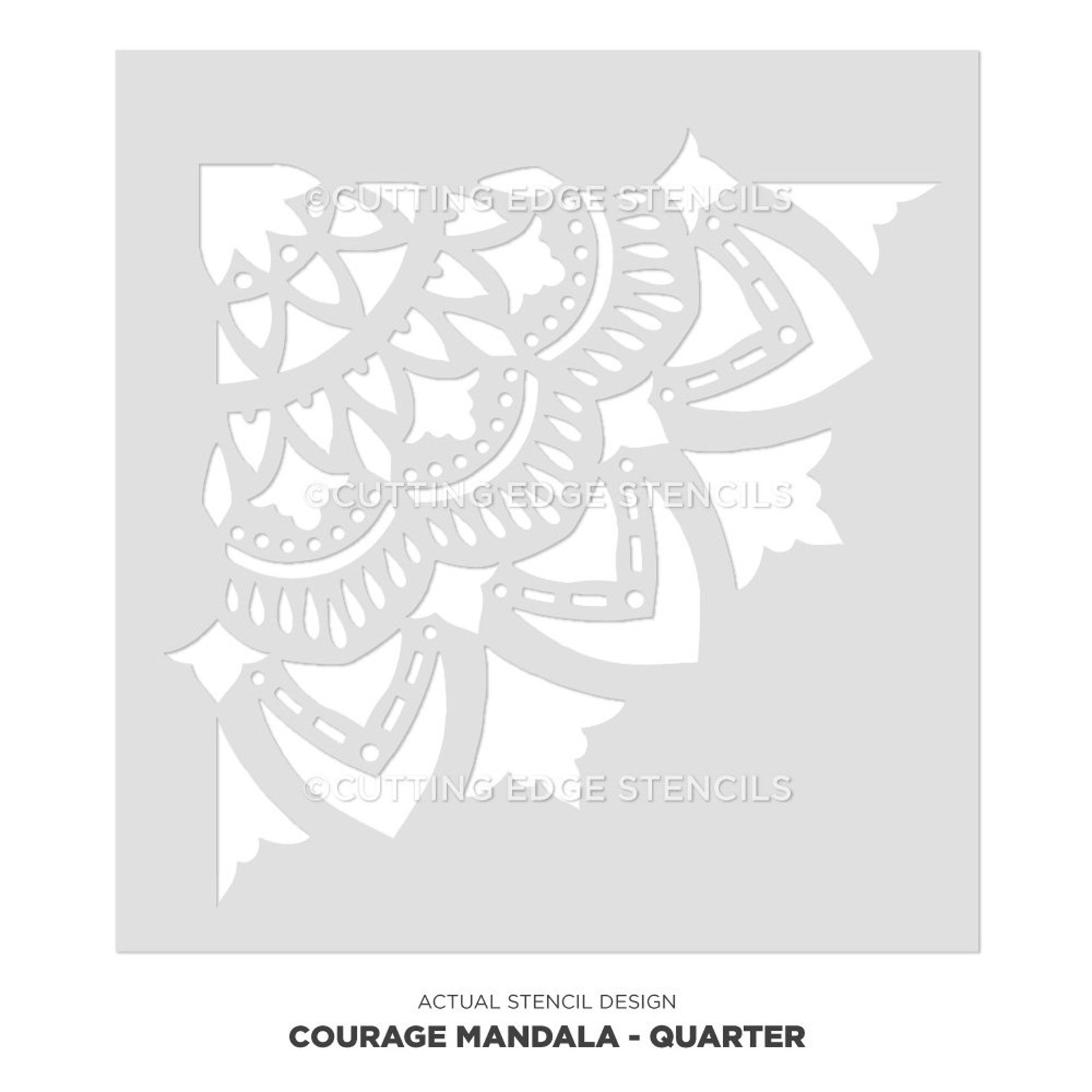 Courage Mandala Stencil for Walls – MANDALA WALL STENCIL - Large Wall ...