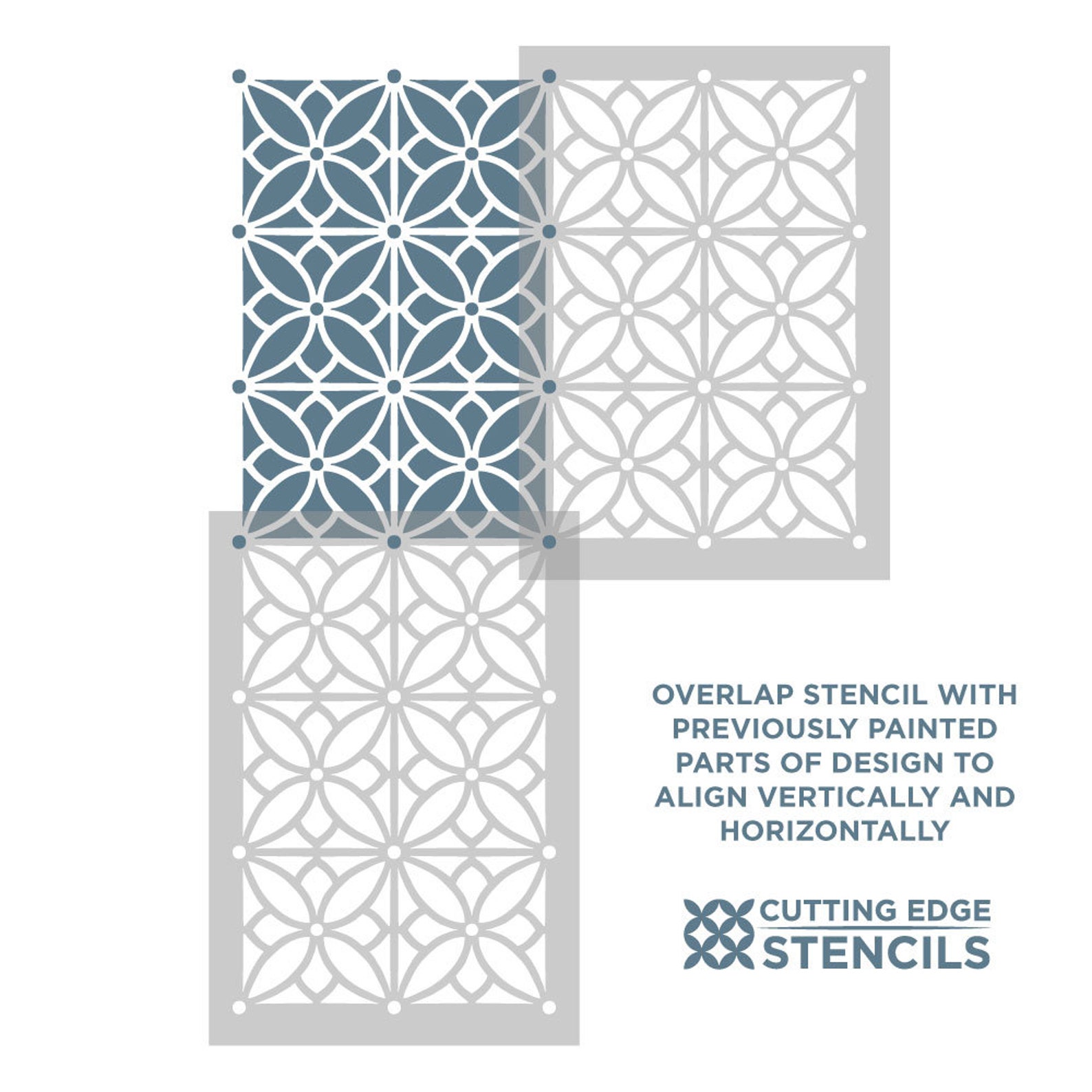 Front Gate Patio Stencil - Oversized Tile Stencil for Walls, Patios ...