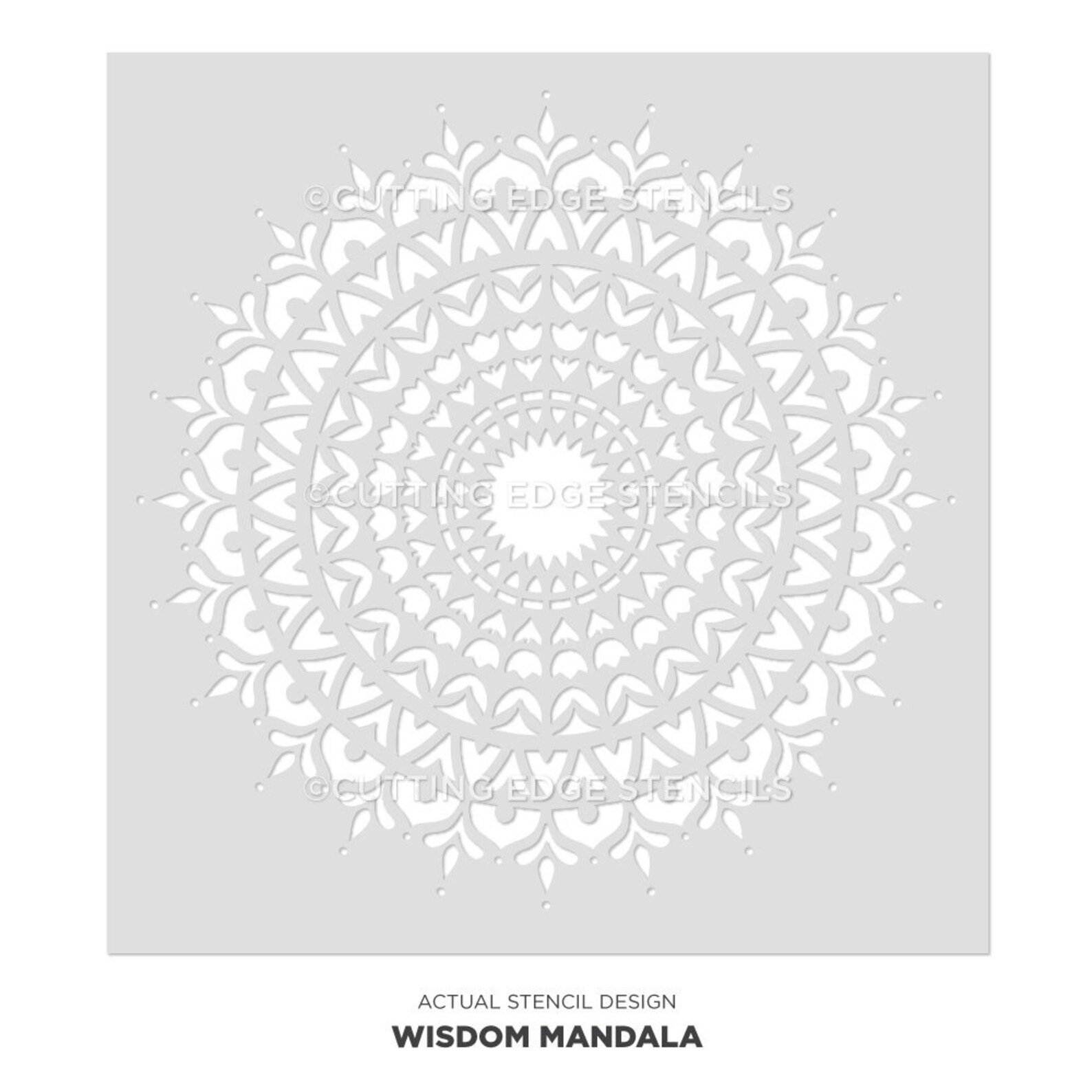 Wisdom Mandala Stencil MANDALA WALL STENCIL Large Mandala Wall Stencil ...
