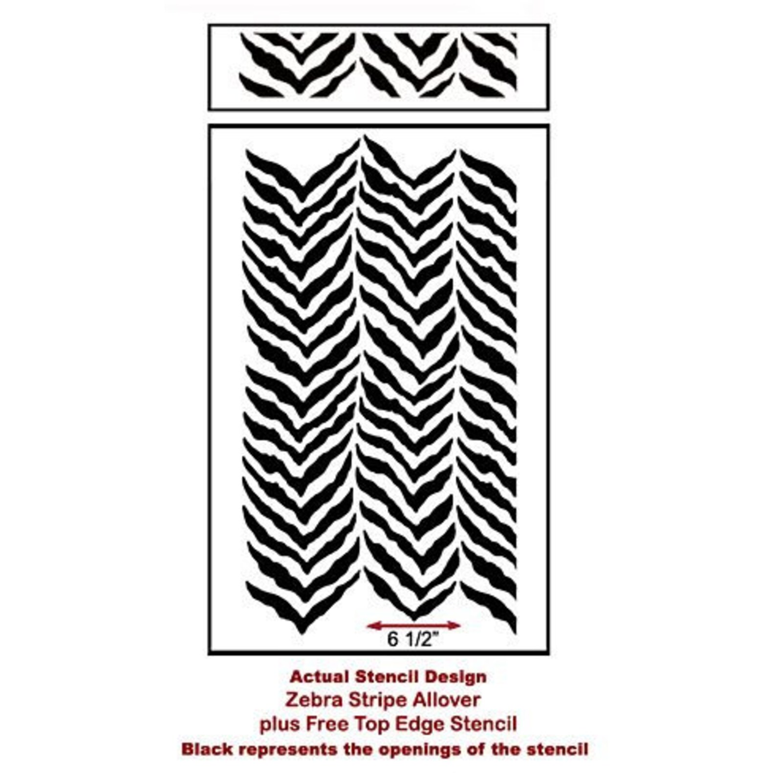 Zebra Stripe Allover Stencil Reusable Stencil Patterns for - Etsy