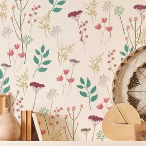 Nature's Garden Wall Pattern Kit - Easy to Use FLORAL WALL STENCILS ...