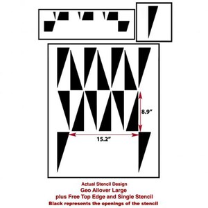 Geo Allover Stencil - Large - Reusable Stencils for DIY Wall Decor ...