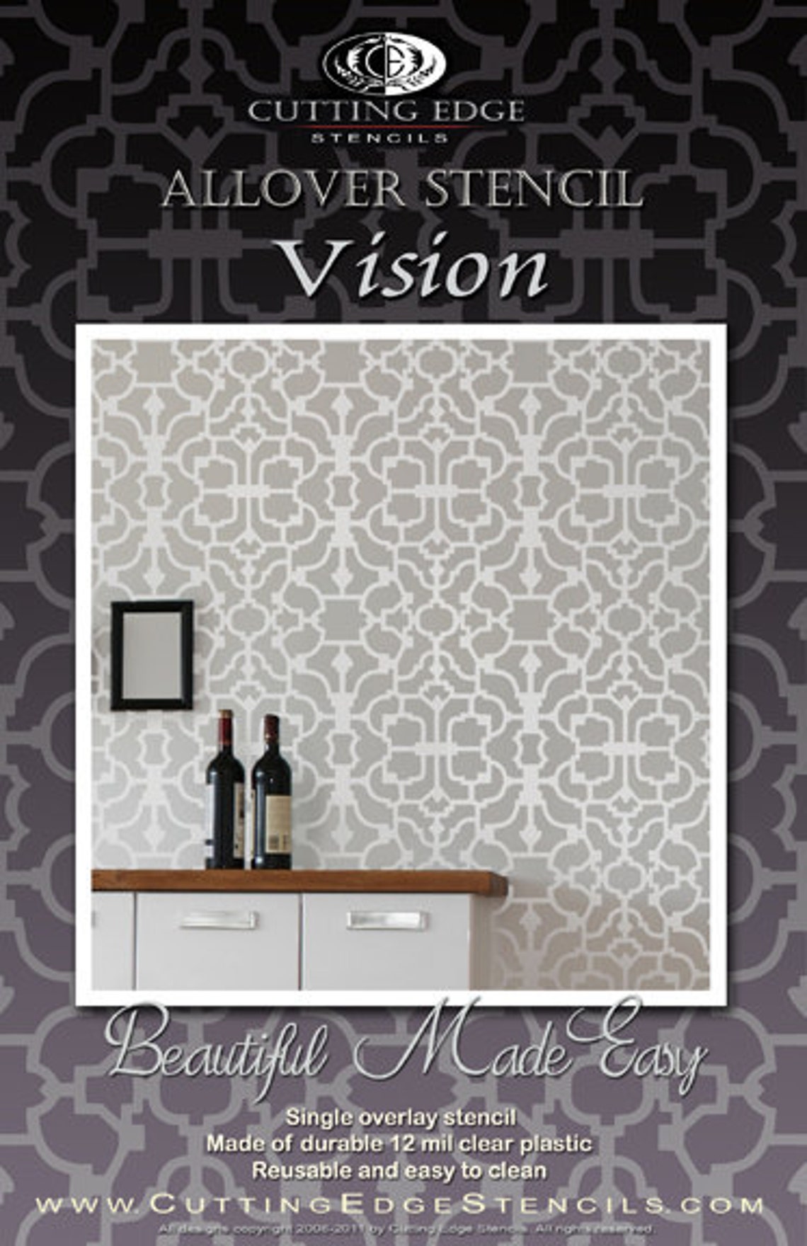 Wall Stencil Vision - Reusable Wallpaper Stencils - Money Saving DIY ...