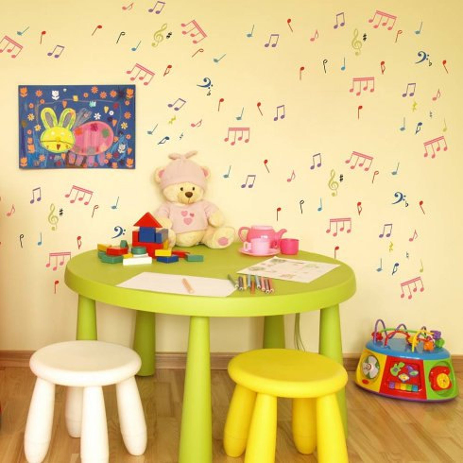 Musical Note Wall Art Stencil Better Than Decals Stencils - Etsy
