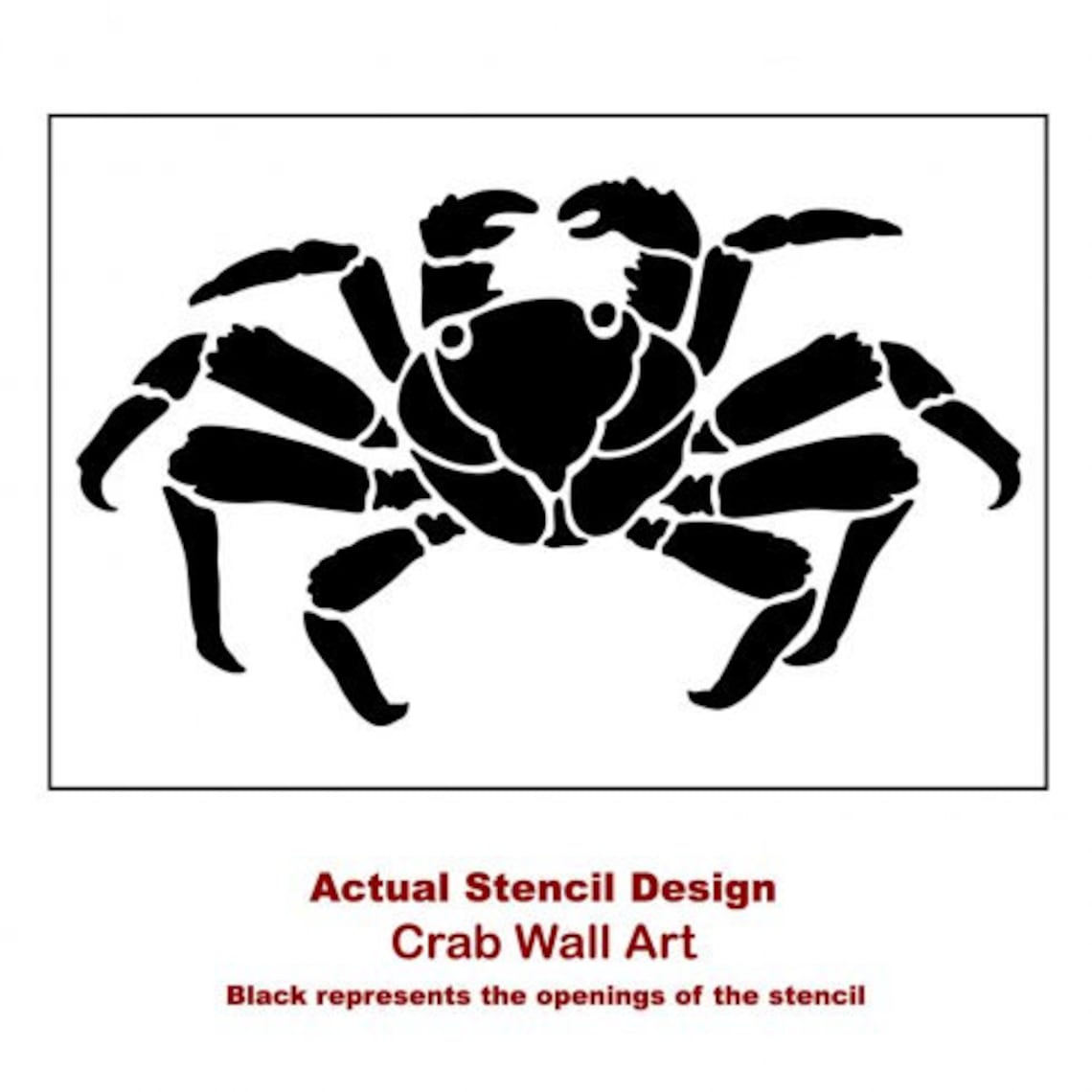 Crab Wall Art Stencil - Quick and Affordable Wall Stencil for DIY Wall ...