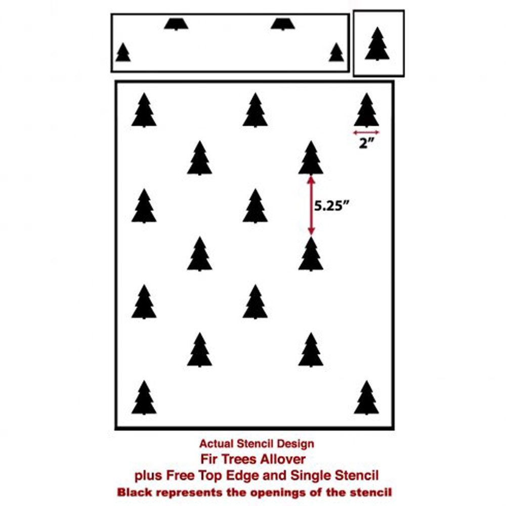 Fir Trees Allover Stencil Reusable stencils for DIY wall - Etsy España