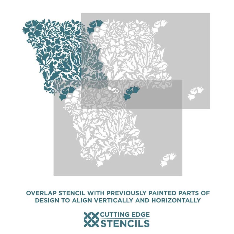 William Morris Compton Flower Stencil Pattern - Maximalist Design ...