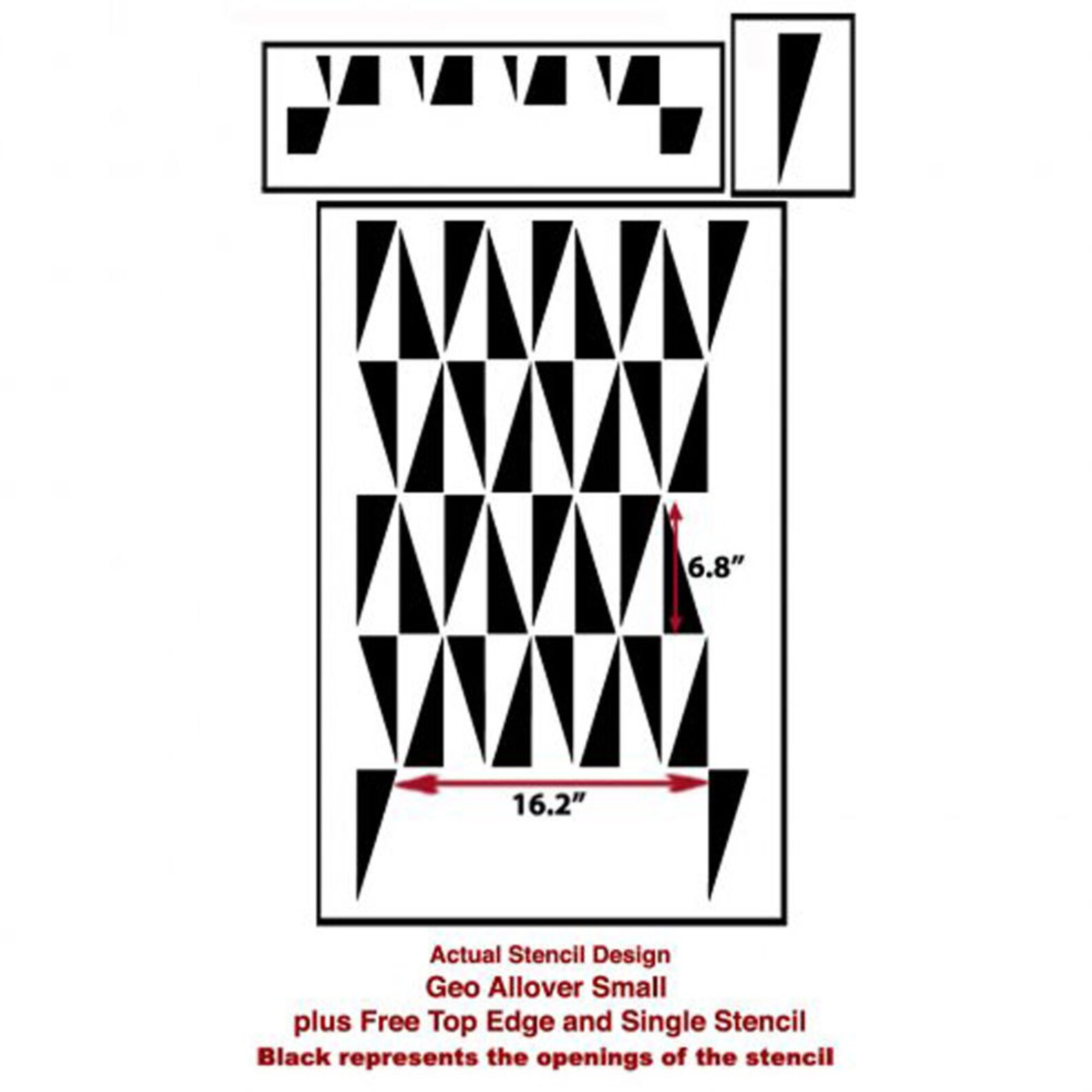 Geo Allover Stencil Small Reusable Stencils for DIY Wall | Etsy