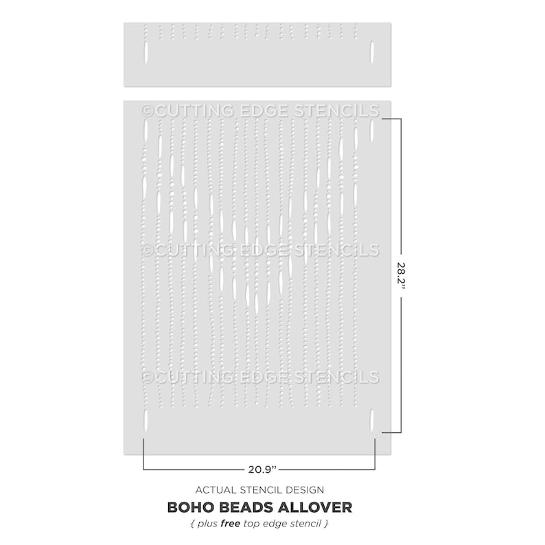 Boho Beads Wall Stencil Large Bohemian Wall Stencil for - Etsy