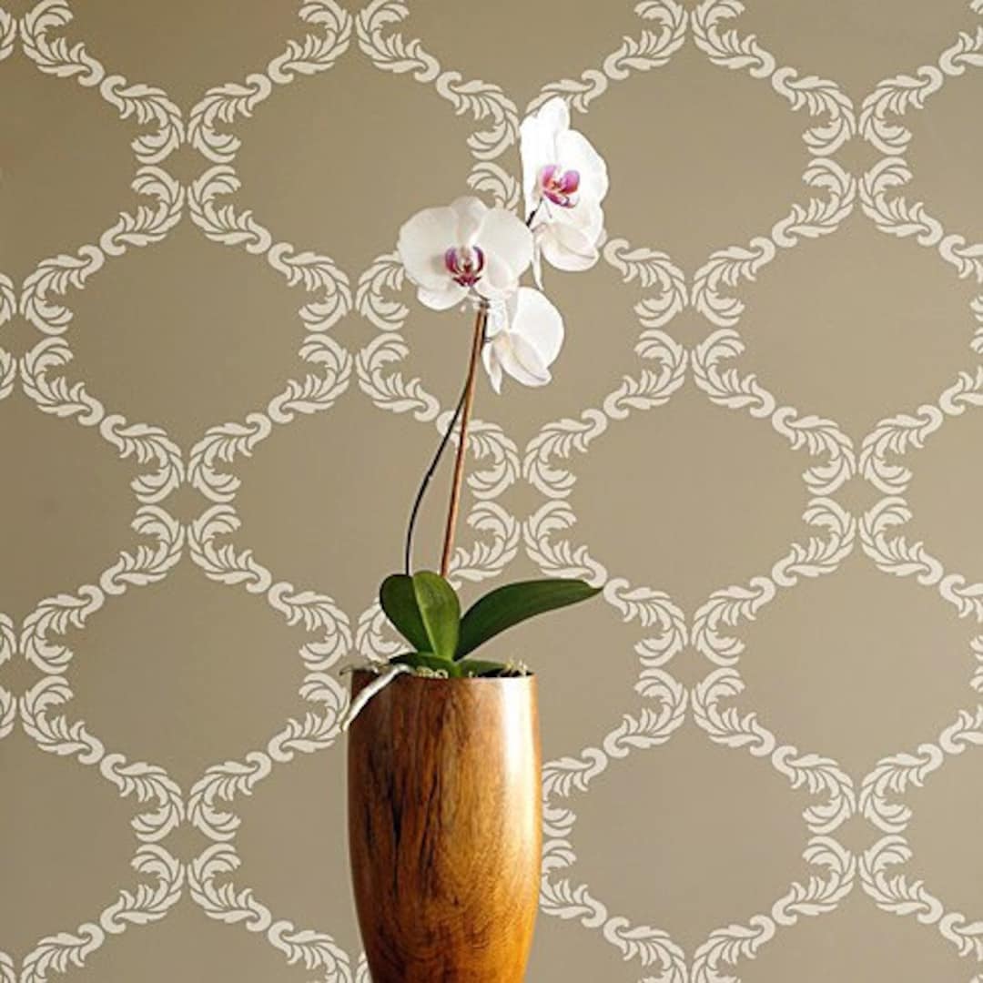 Chelsea Allover Wall Pattern - Small Scale - Reusable Stencil Patterns ...