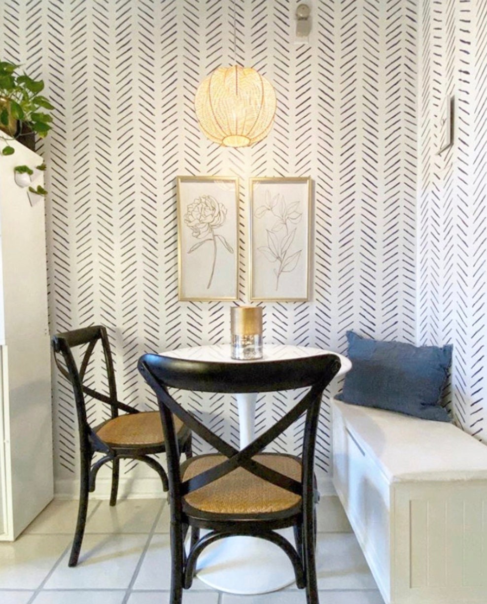 Hand Drawn Chevron Wall Stencil LARGE WALL STENCIL - Etsy Canada