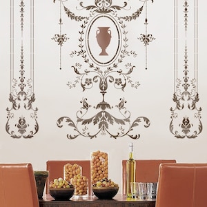 Wall Stencil Versailles Side Panel LG - French Stencils for Classic ...